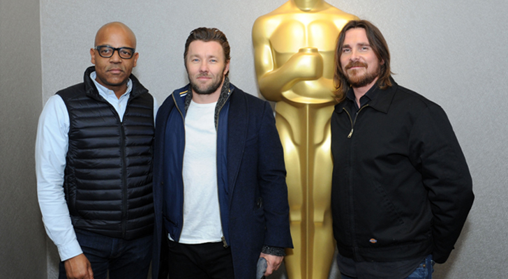 Patrick Harrison, Joel Edgerton y Christian Bale en la presentación ...