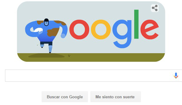 Doodle de Google para la apertura de la Copa Mundial de Rugby que se ...