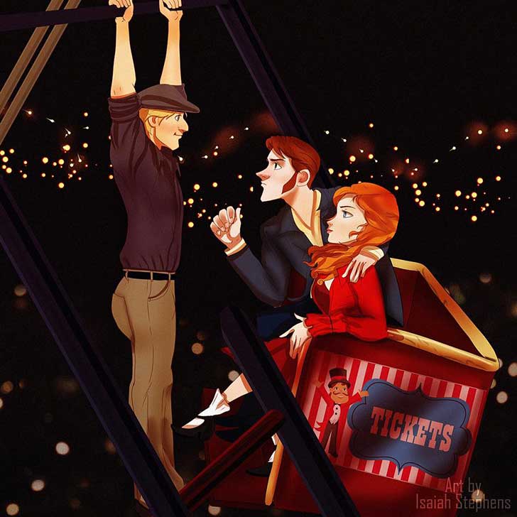 Artista recrea las mejores escenas de "The Notebook" con las princesas ...