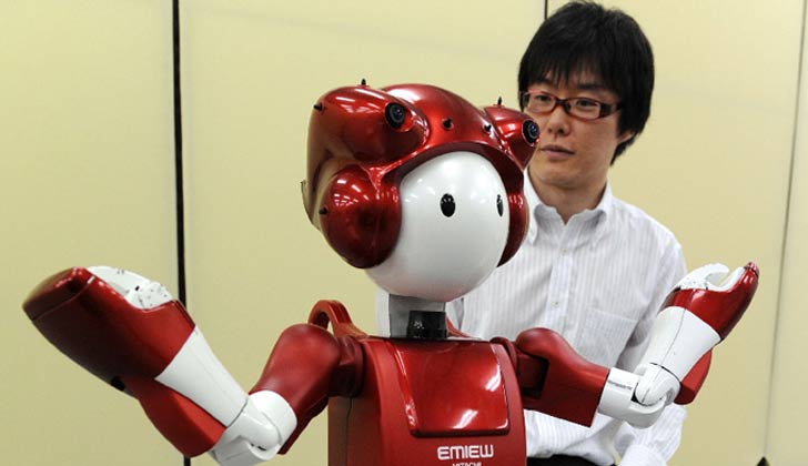 Hitachi presenta su nuevo robot humanoide Emiew 3, diseñado para ...