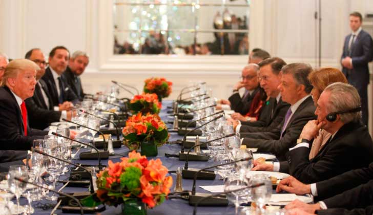 Trump se reunió con presidentes latinoamericanos y advirtió: "EE.UU ...