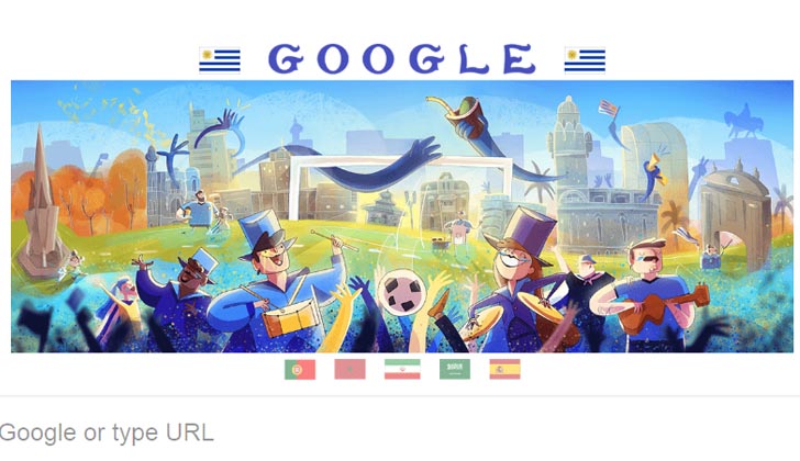 Google dedica un doodle a Uruguay previo al encuentro con Arabia ...