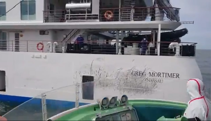 Armada Nacional evacuó de urgencia a un integrante de la tripulación del Greg Mortimer ...